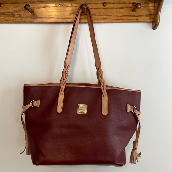 Dooney & Bourke | Bags | Dooney Bourke Wine Colored Leather Purse ...